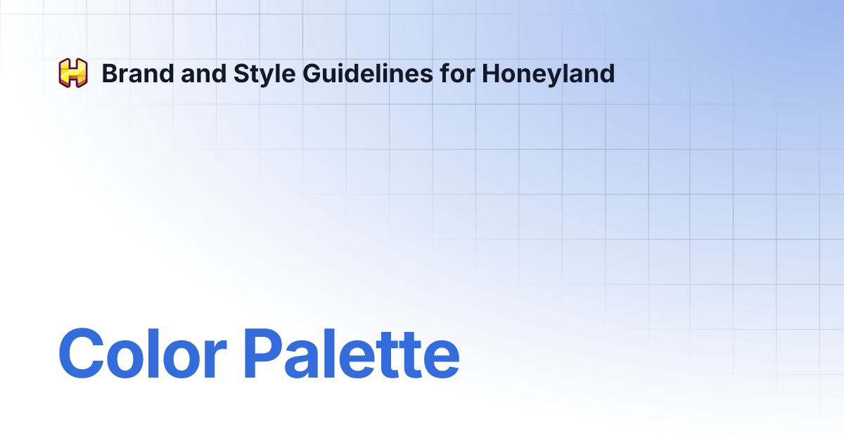 Color Palette | Brand and Style Guidelines for Honeyland